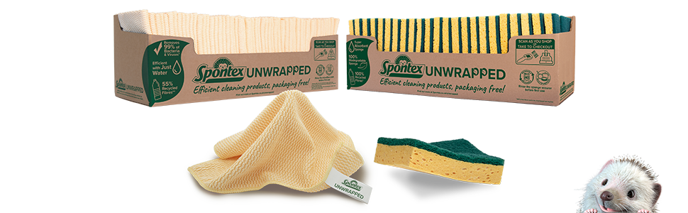 Spontex Unwrapped - Efficient microfibre cloths, packaging free!
