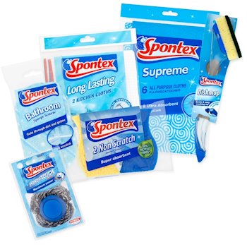 The complete range of products available to buy from Spontex